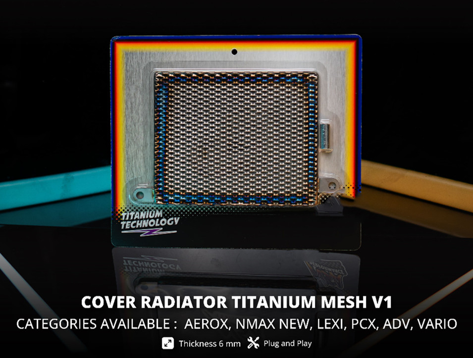 TITANIUM RADIATOR COVER – MESH V1-V2 PREMIUM SERIES [NMAX/AEROX/VARIO ...