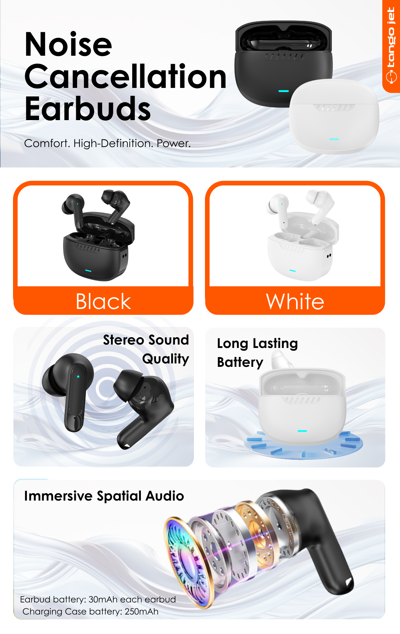 [NEW] Tango Jet Noise Cancellation Earbuds | Active TWS Bluetooth ...