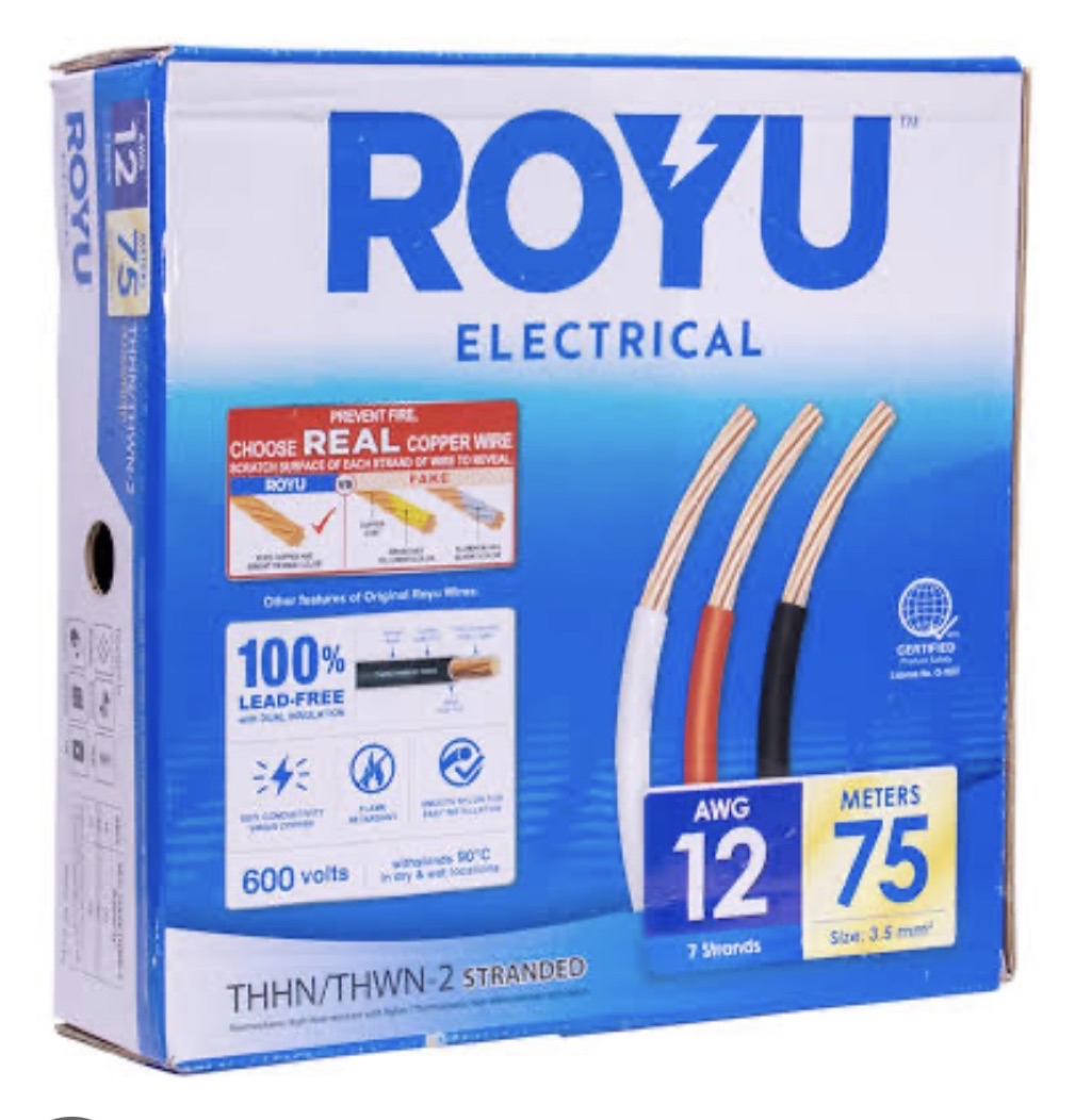 ROYU Thhn Thwn Wire Stranded Wire 2.0mm2 3.5mm2 5.5mm2 8.0mm2 6.0mm2 ...