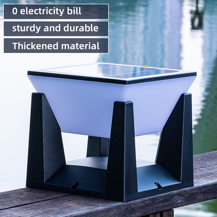 Solar Gate Pillar Light LED 3 Tricolor Outdoor Lamp Waterproof solar ...