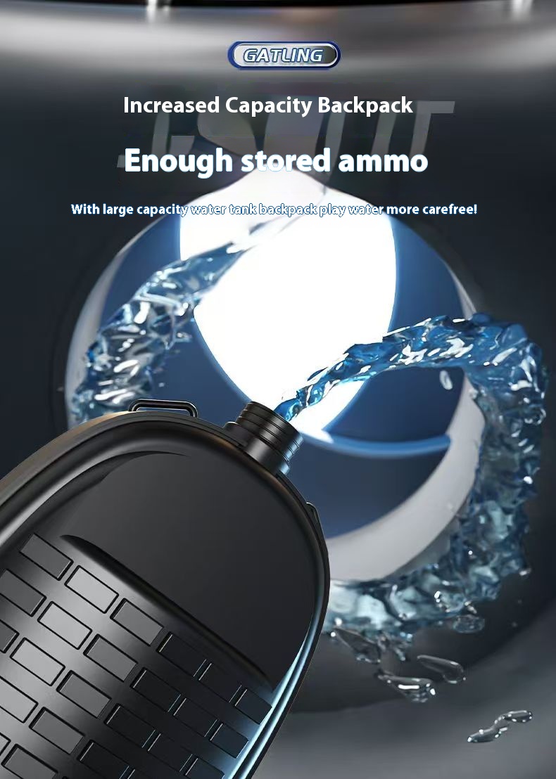 Electronic Gatling Water Gun Toy: Powerful Rechargeable Blaster for ...