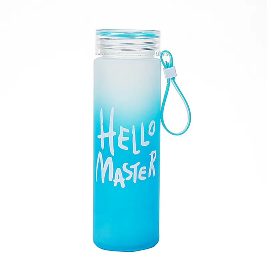 HELLO MASTER TUMBLER Frosted Glass Gradient Bottle cup 400ML | Shopee ...