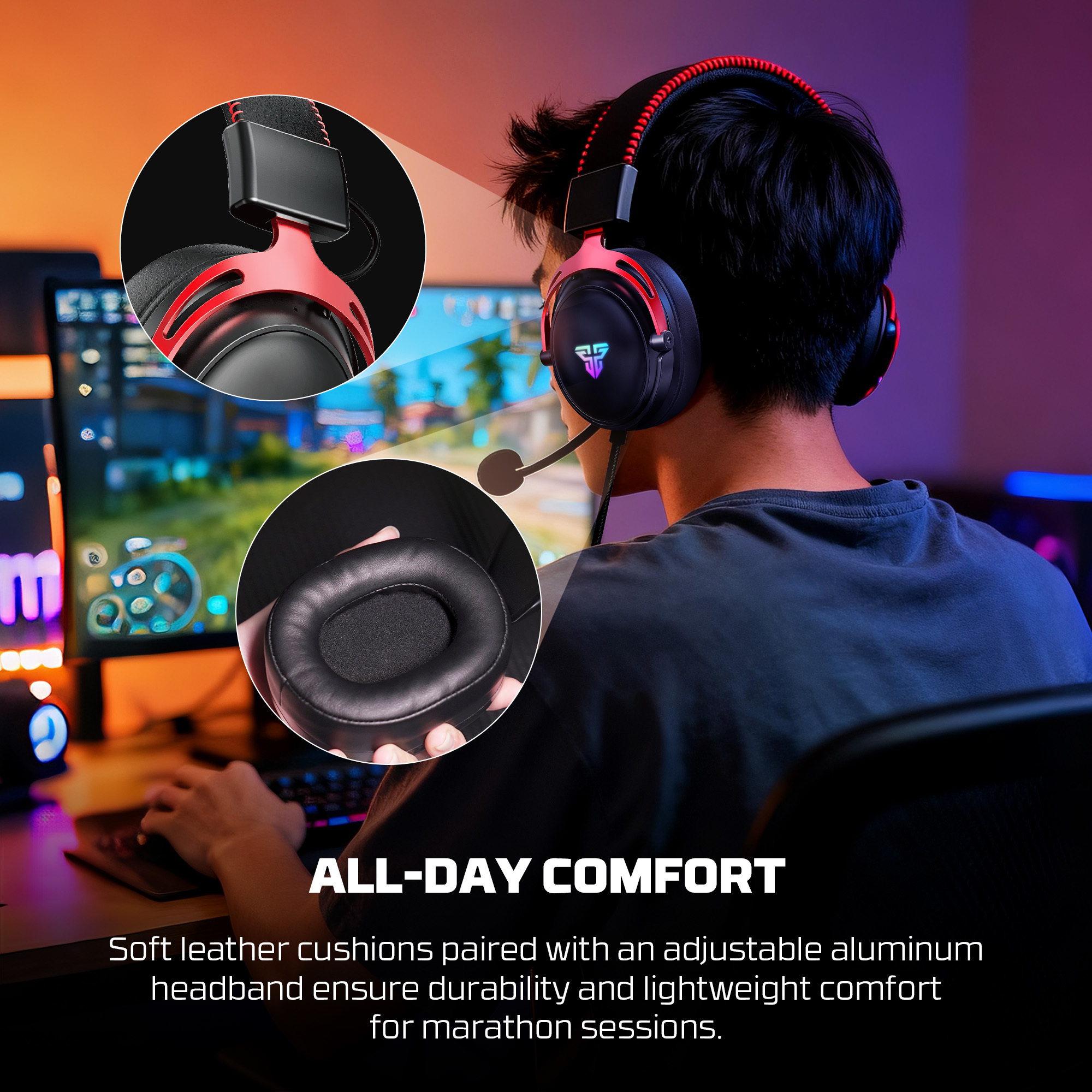Fantech Cruze 7.1 HG31 Gaming Headset USB Wired Connection with 7.1 ...