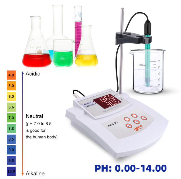 BT- PHS-3C Desktop Acidity Meter PH/Temperature 2 In 1 Digital PH ...