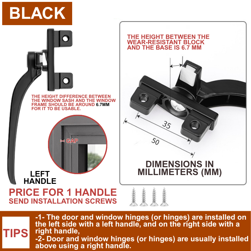 CAM HANDLE Window Handles Key Locking Replacement Right/Left Hand ...