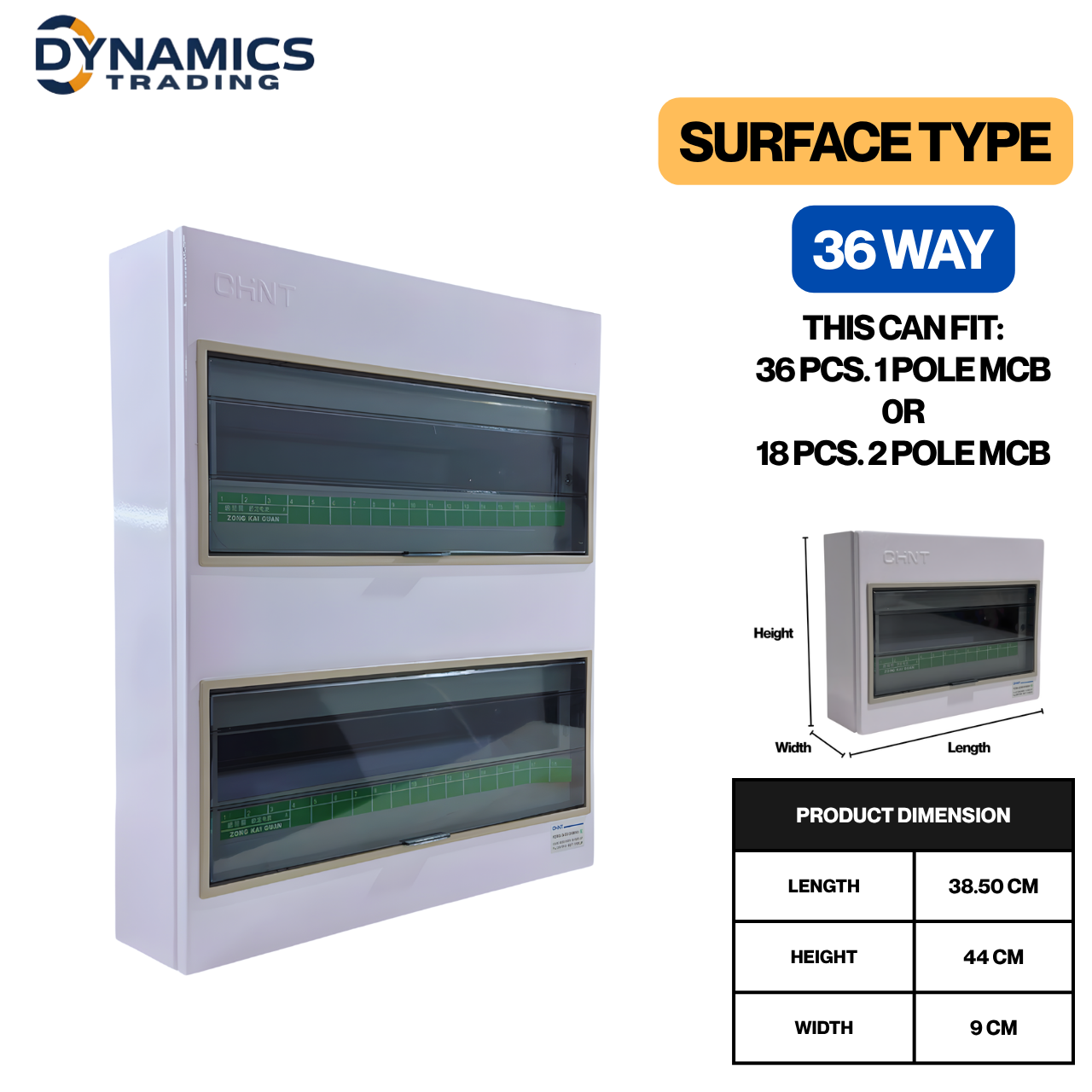 CHINT Metal Electrical Distribution Box Surface Type, Flush Type | IP40 ...