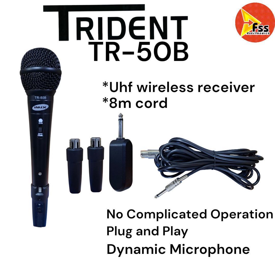 IMIX by TRIDENT TR-50B Professional Dynamic Microphone with Wireless ...