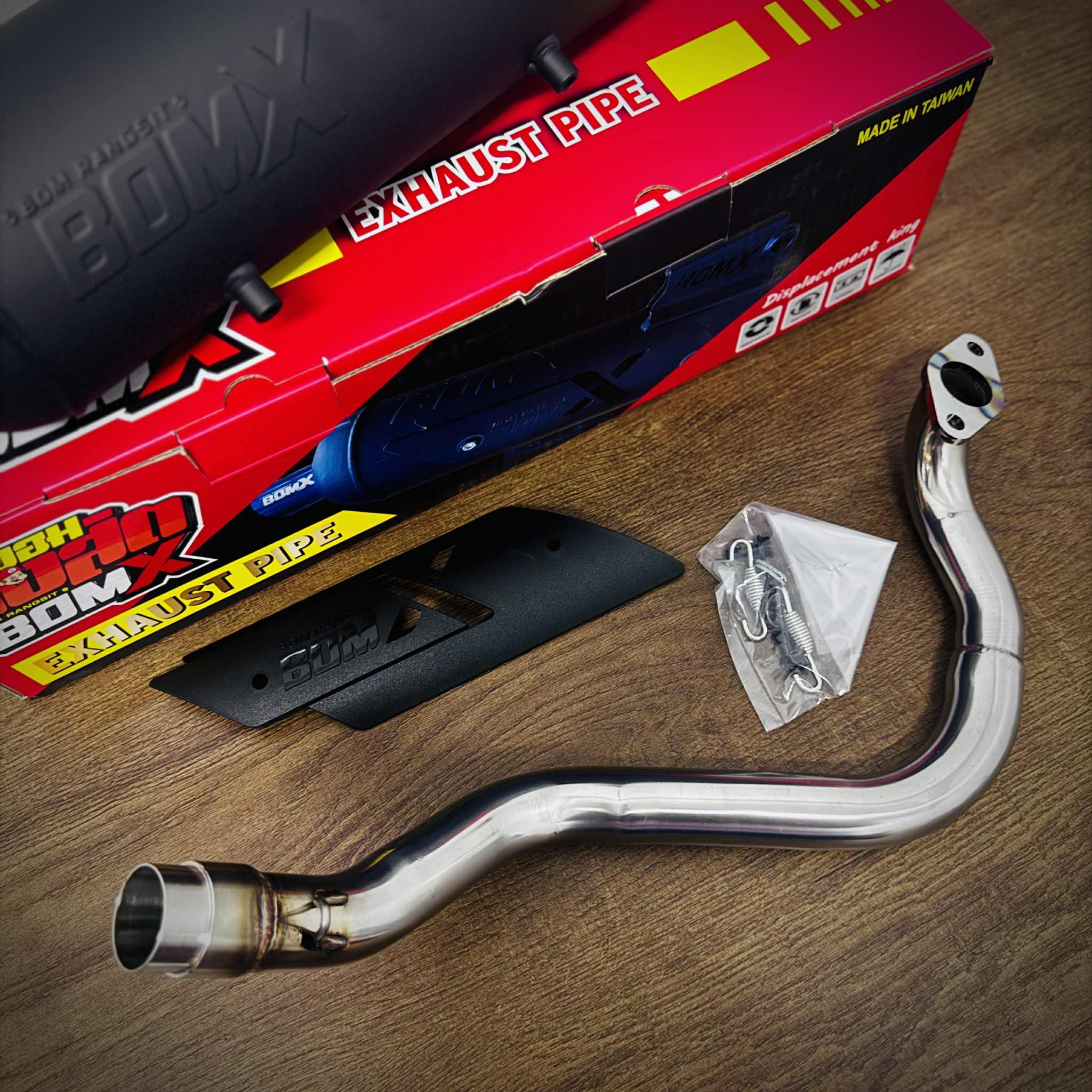 BOM RANGSIT BomX Exhaust Pipe for CLICK Titanium Tip 195cc | Shopee ...