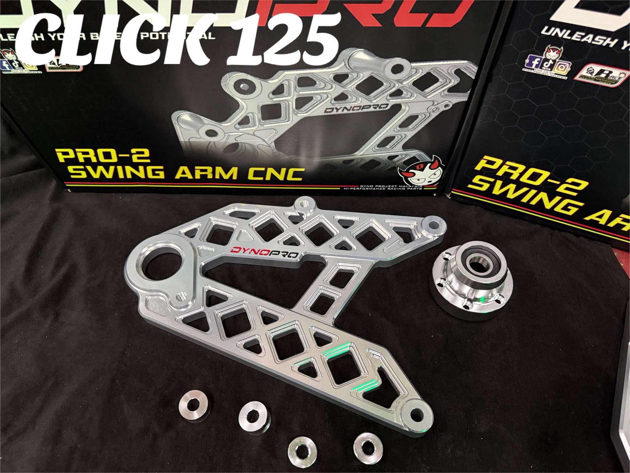 DYNO PRO CNC LIGHTEN SWING ARM ALLOY CLICK 125 / CLICK 160 / NMAX V2 ...