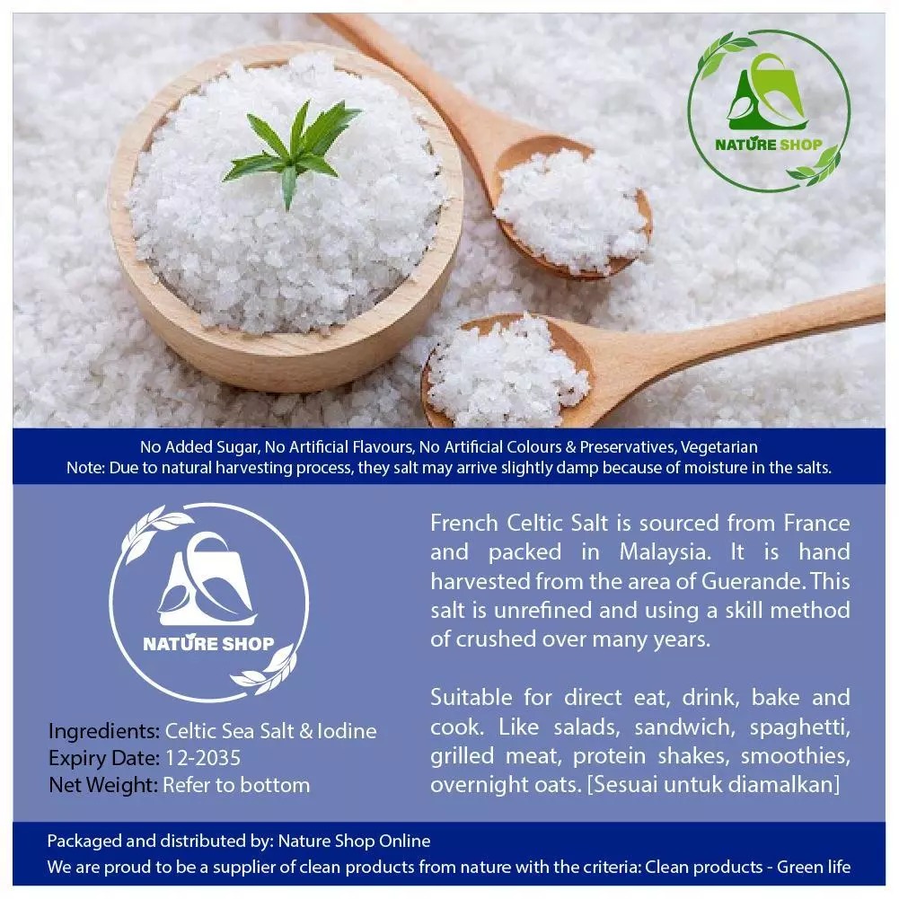 [BUY1KG GET1KG] Natural French Celtic Fine Sea Salt Seasoning | Rich in ...