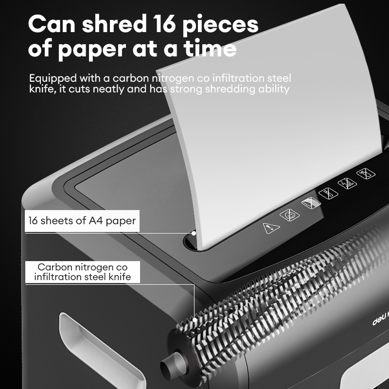 Deli 31L Automatic Paper Shredder Machine Paper Cutter 16 Sheet ...