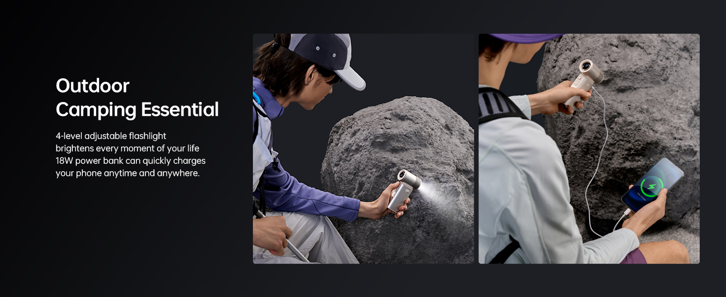 JISULIFE Ultra 2 9000mAh Longlasting Handheld Fan 5 in 1 Fans with 100 ...