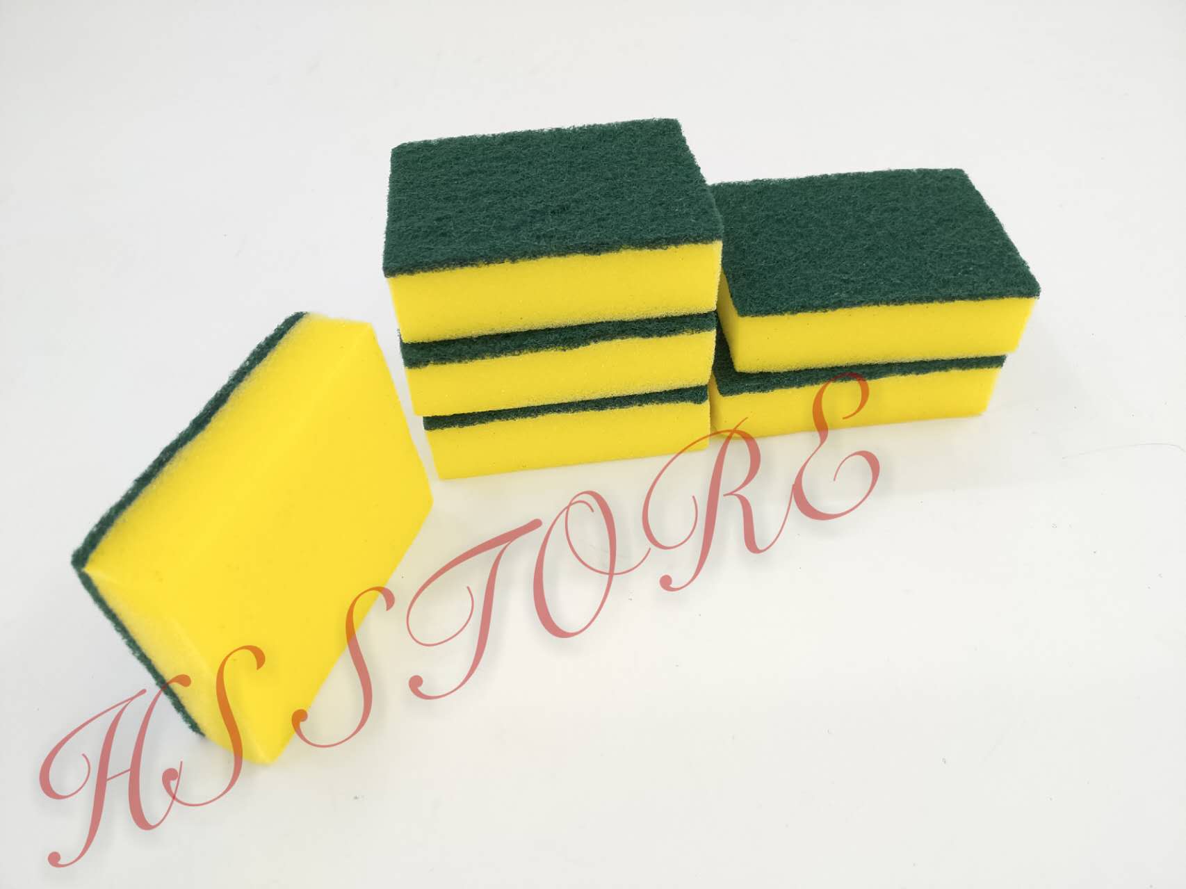 No.1 12pcs Kitchen Dishwashing SPONGE SCOURING PAD | Shopee Philippines