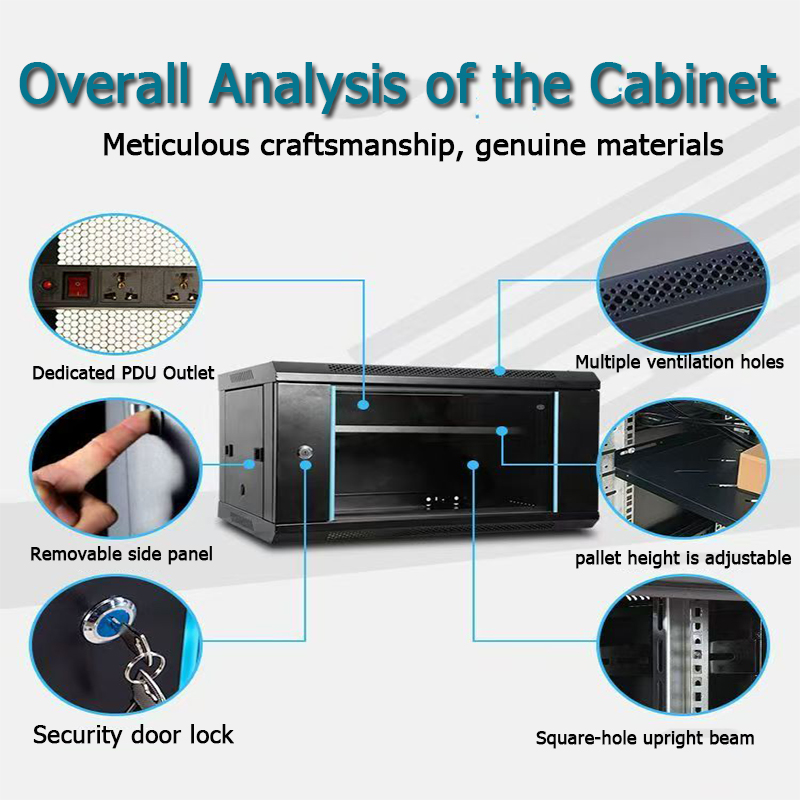 Wall-Mounted Network Cabinet 4U 6U 9U 12U Data Cabinet for Monitoring ...