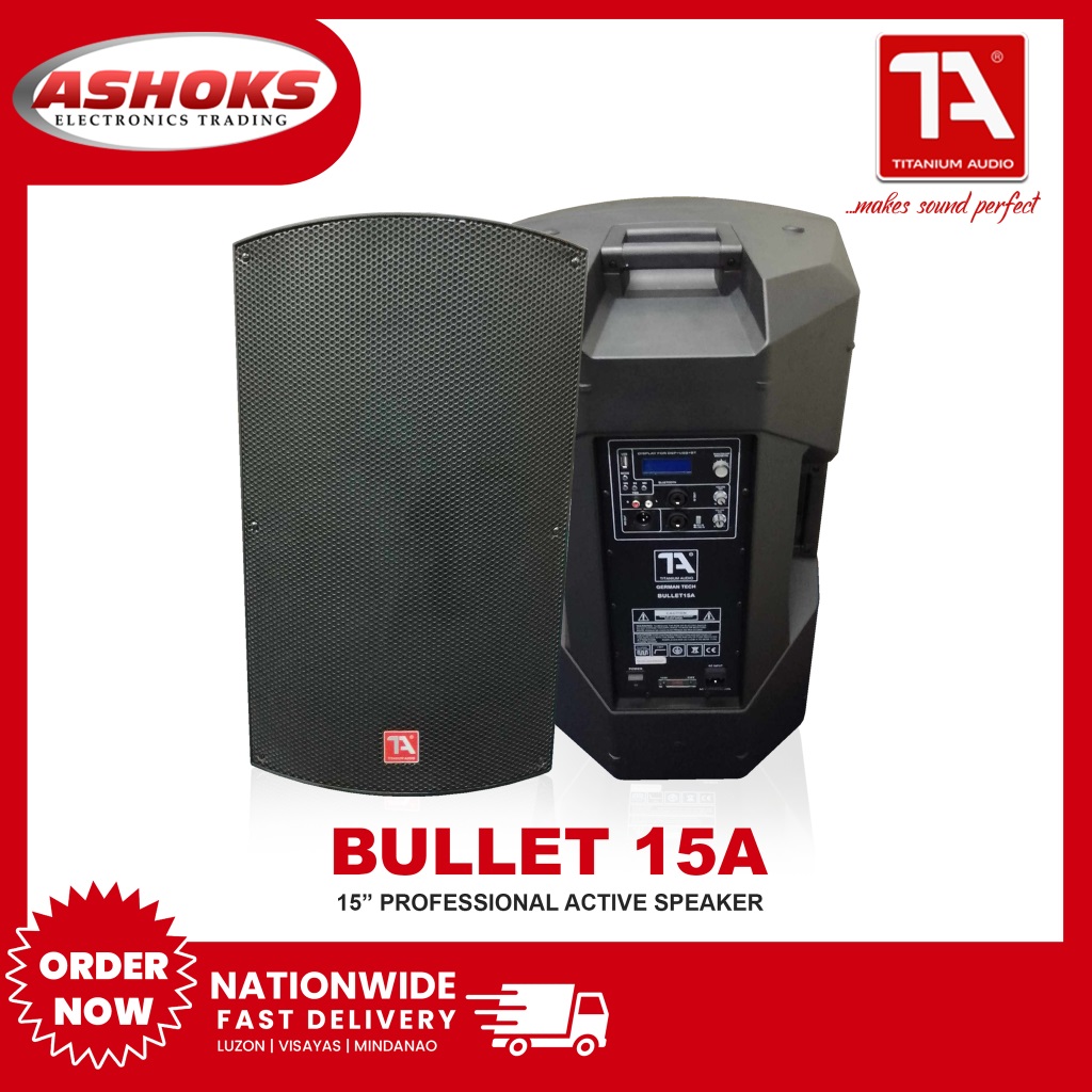 Titanium Audio Bullet 15A 1600Watts Active Speaker 15 inch woofer ...