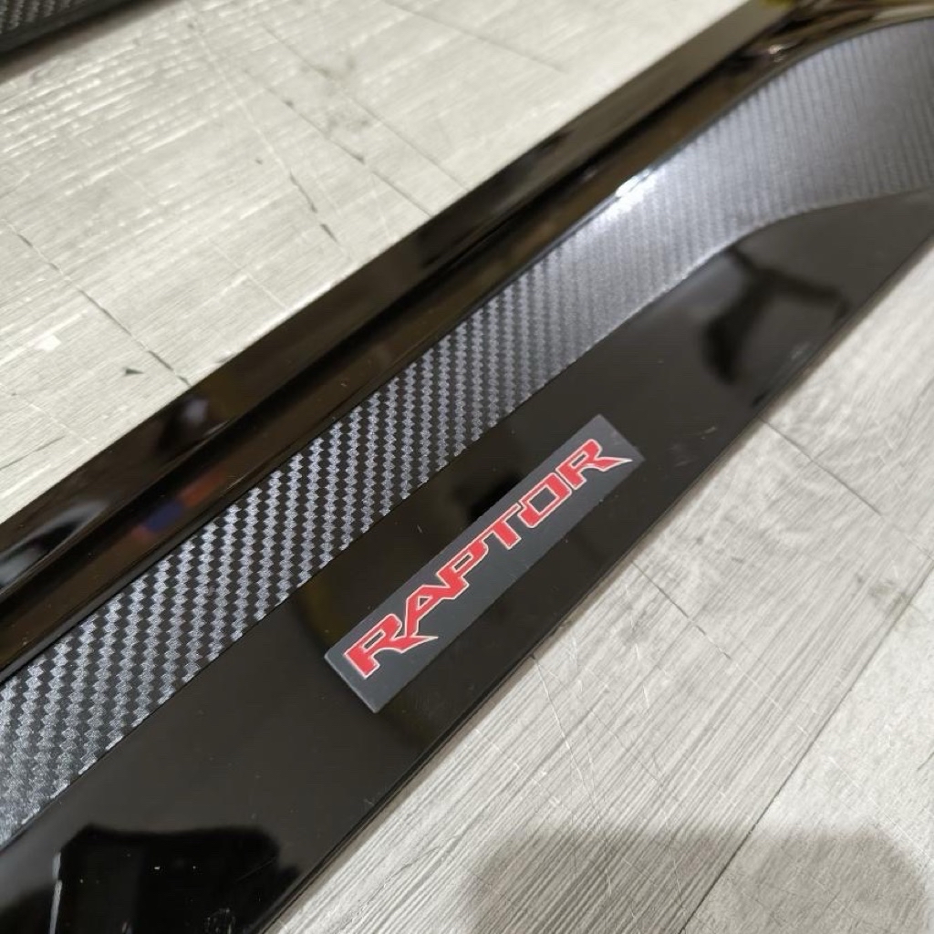 FORD RAPTOR 2023-2026 BLACK RAIN VISOR WITH CARBON TRIMS | Shopee ...