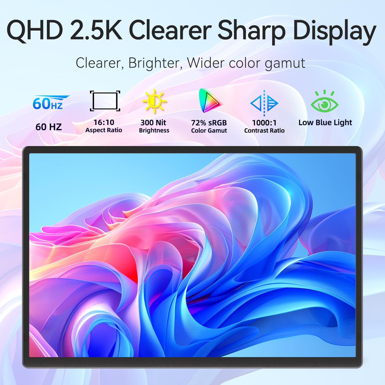 16” portable monitor 1200P IPS HDMI ultra-thin HD laptop extended ...