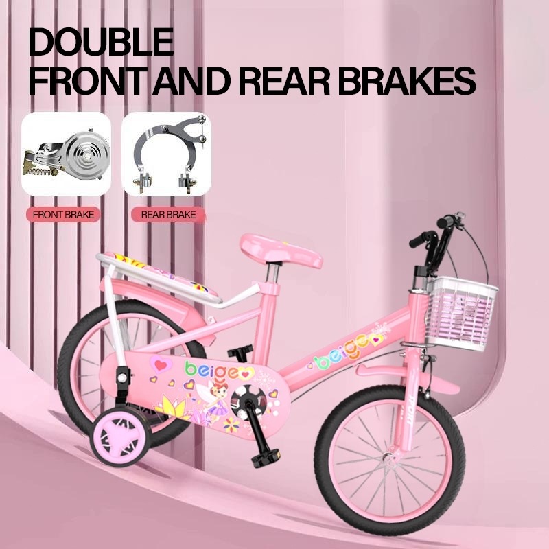 Bike for Kids 12/14/16/18 Inch with Front Basket and Back Rest Toddler ...