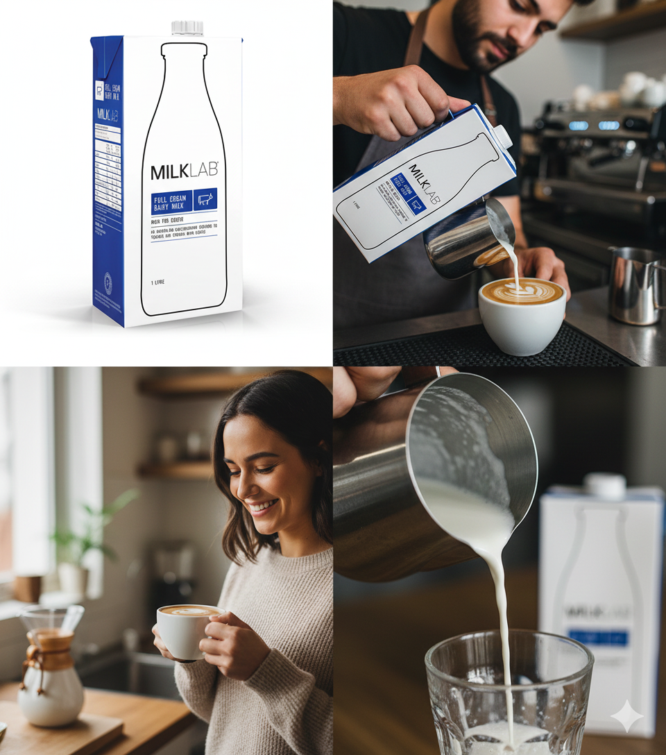 MILKLAB Dairy Milk 1L (1 case ) - Elevate Your Coffee Experience ...