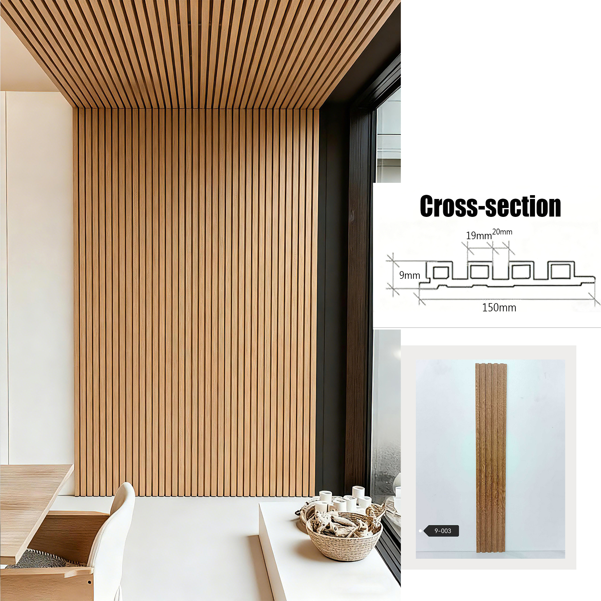 10 PVC Wall Panels in Wood Grain Finish - Durable, Available in ...