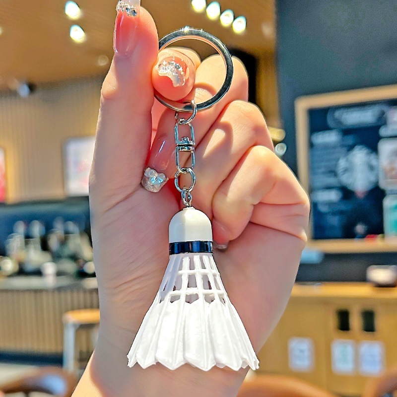 YONEX Badminton Keychain Mini Metal Racket Shuttlecock Cartoon Charm ...