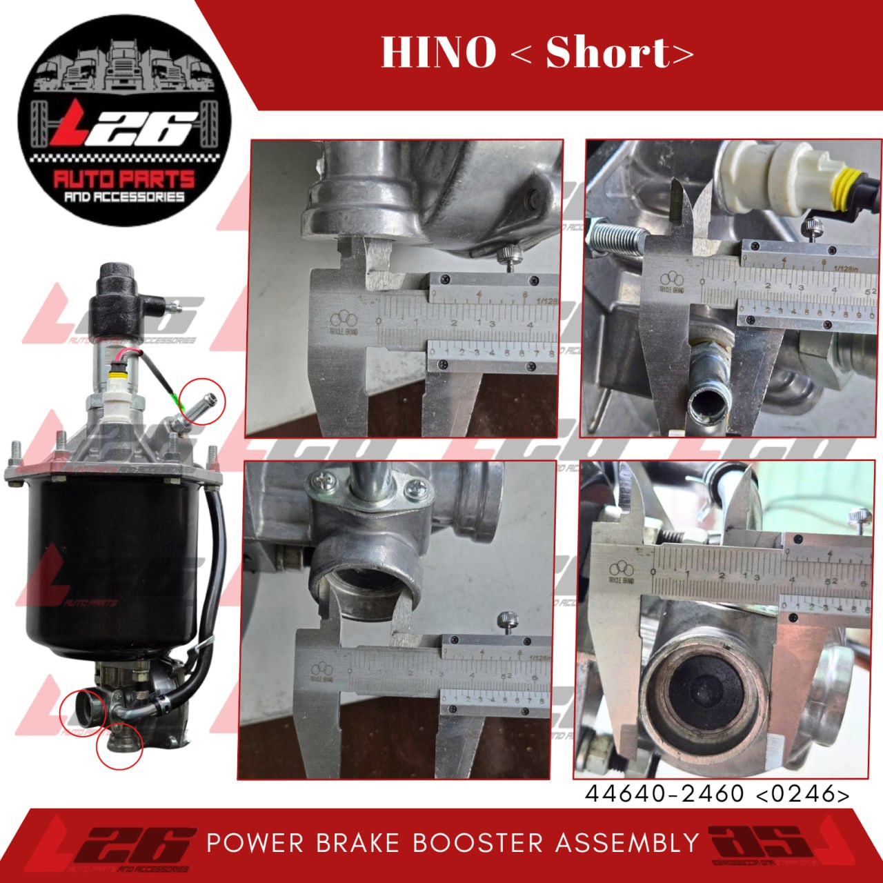 Hino POWER BRAKE BOOSTER ASSEMBLY Short type 44640-2460 | Shopee ...