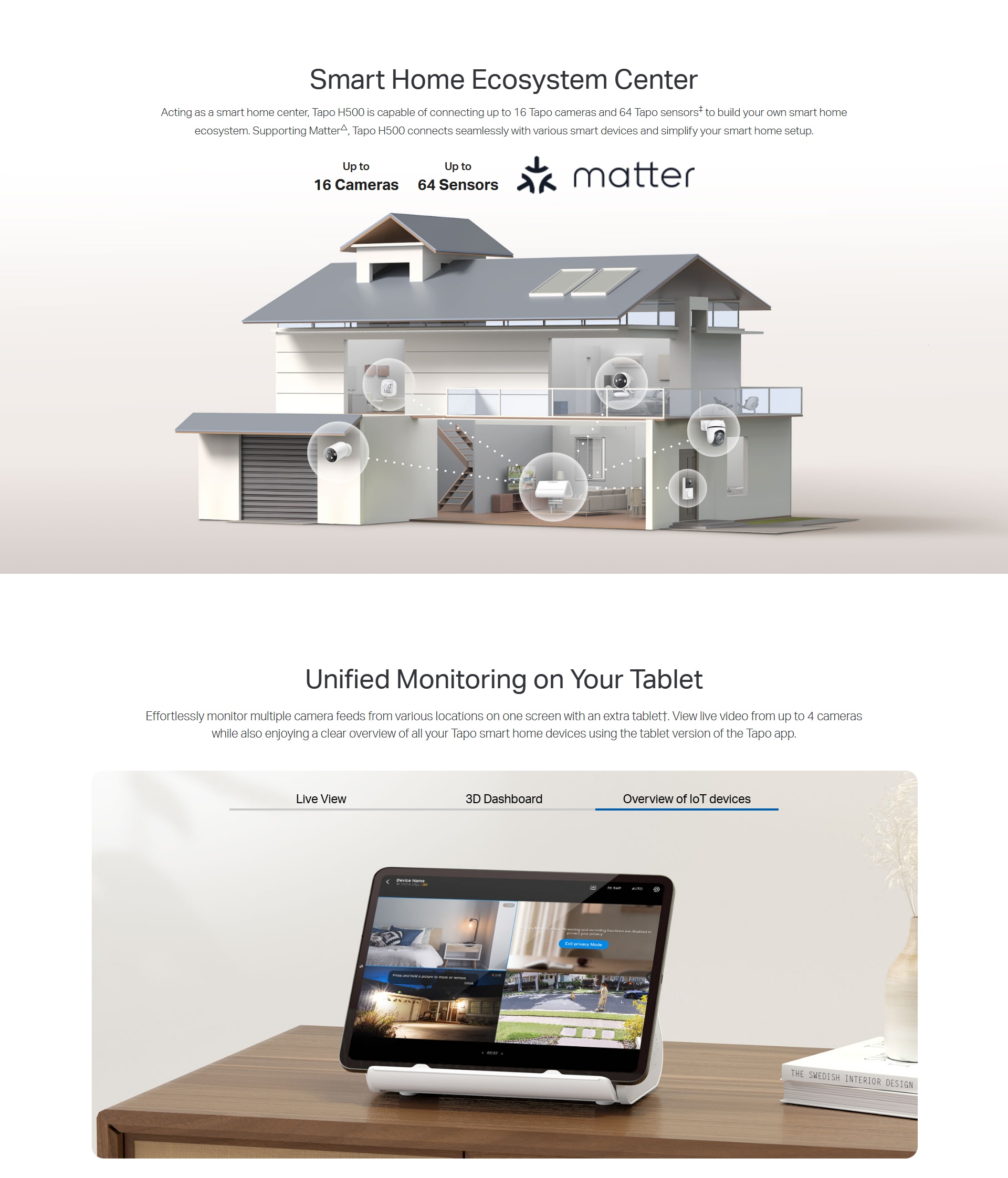 TP-Link Tapo H500 Smart HomeBase 3D Dashboard Doorbell Voice Call Smart ...