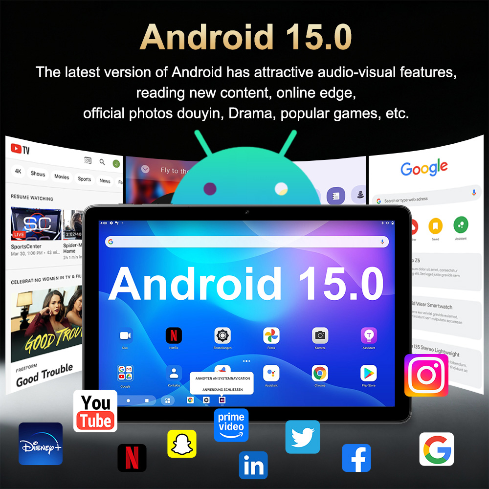 IIKOSMAX PAD X30 New Tablet 10.1inch HD 16GB+1TB 8000mAh Dual SIM WiFi6 ...