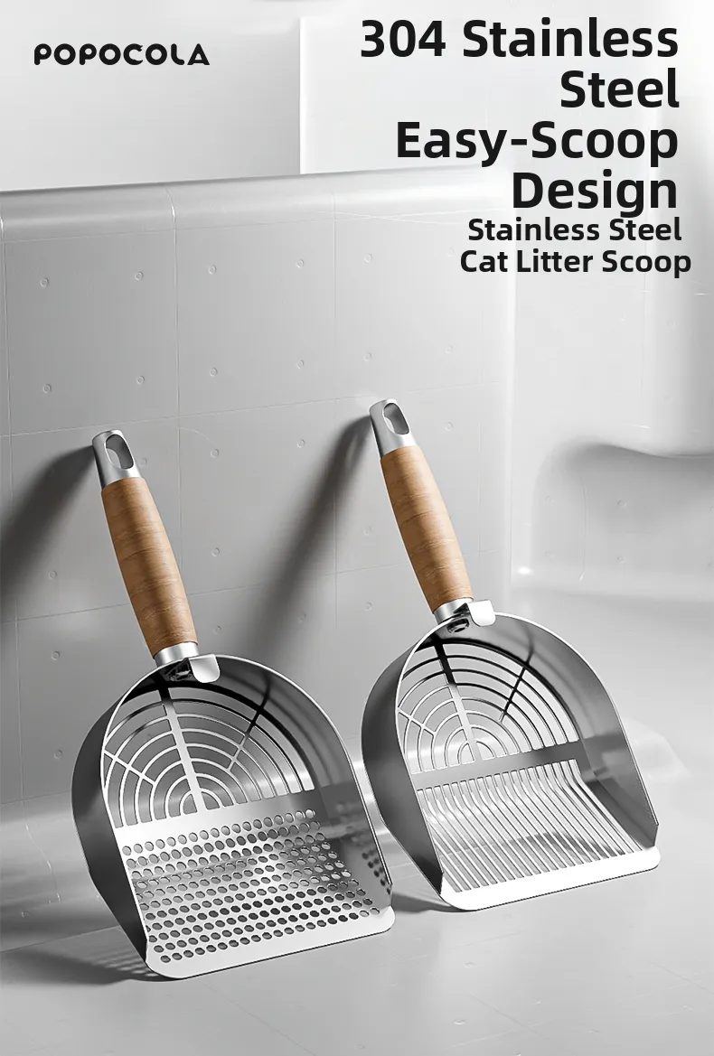 Cat Litter Scoop Stainless Steel Metal Garbage Shovel Durable Handle ...
