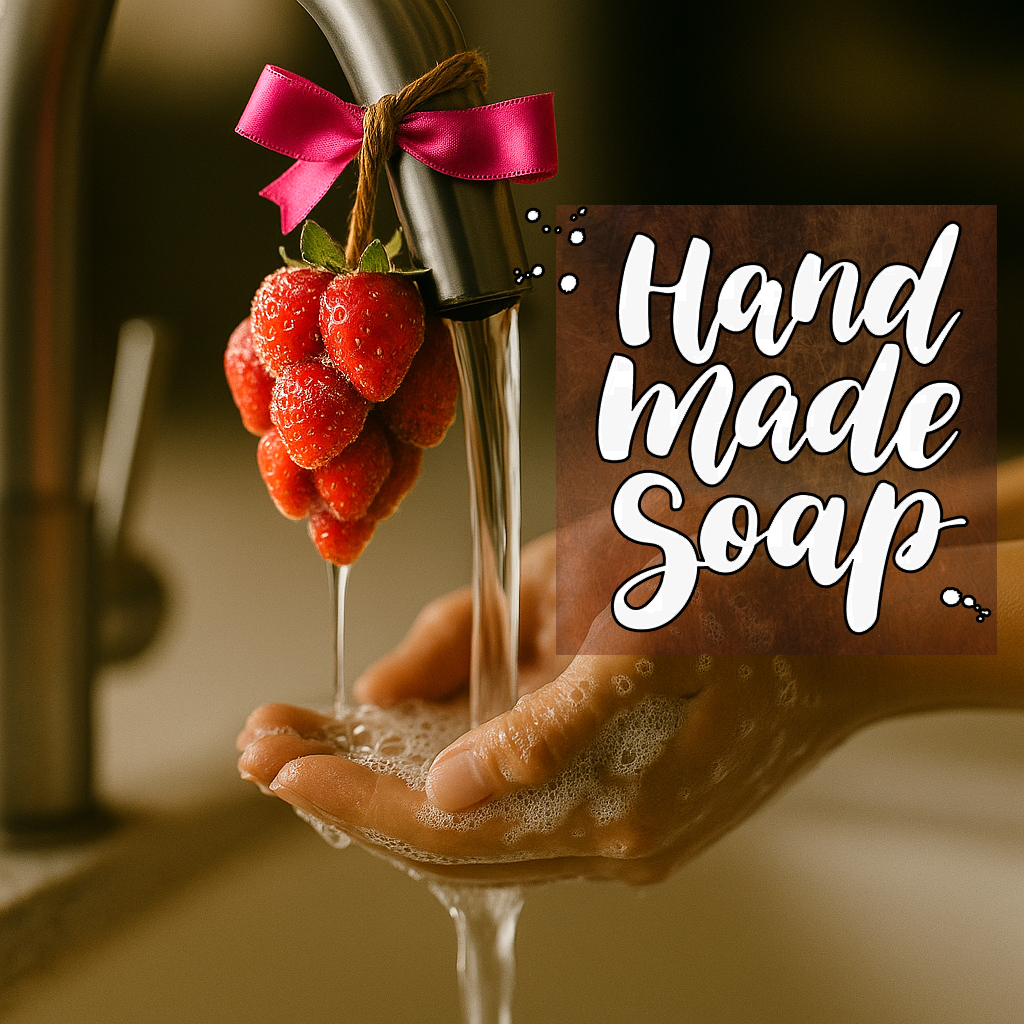 Strawberry Hand Soap Hand Made Pure Clean Wash Nourishing Cleansing ...