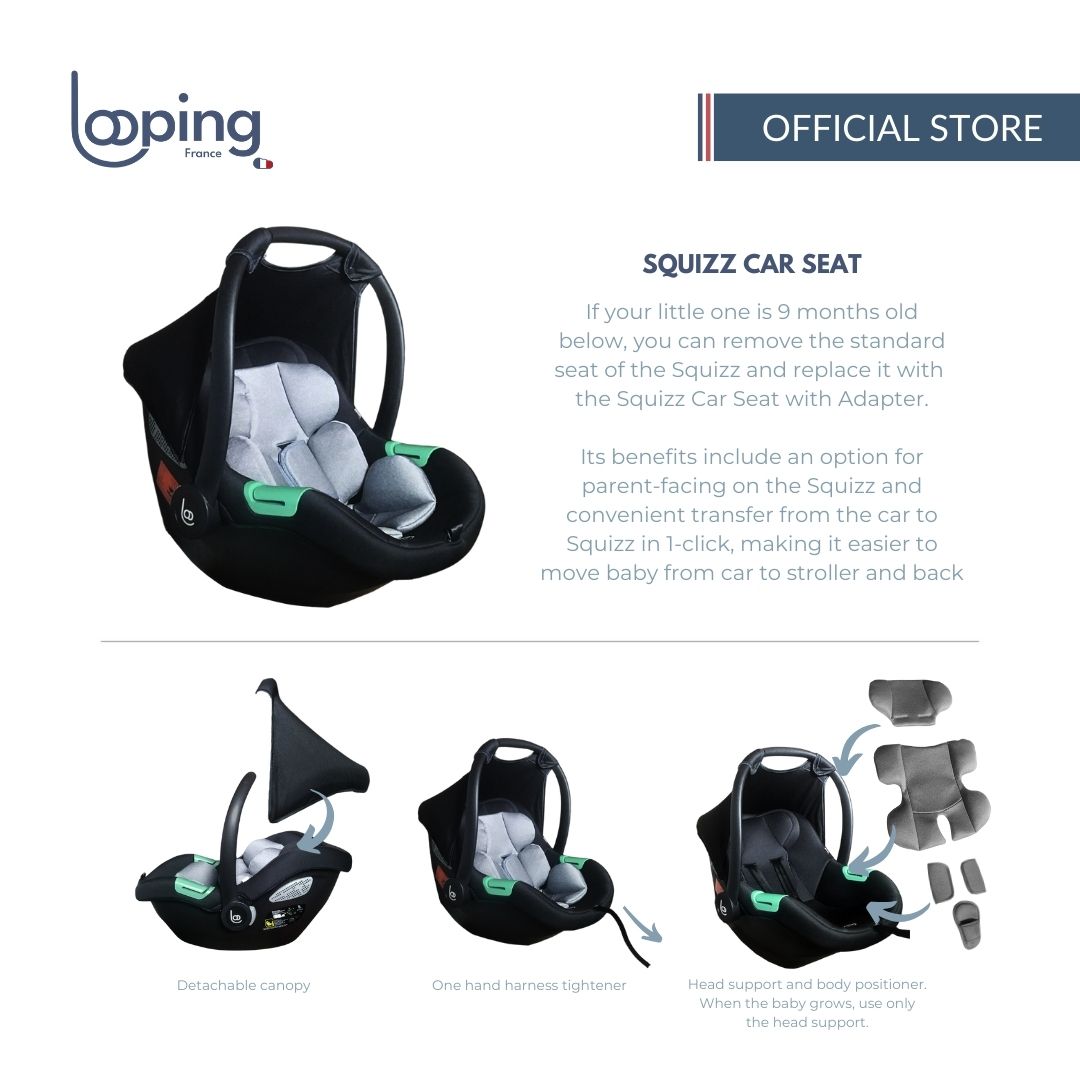 Looping Squizz i-Size Carseat | Shopee Philippines