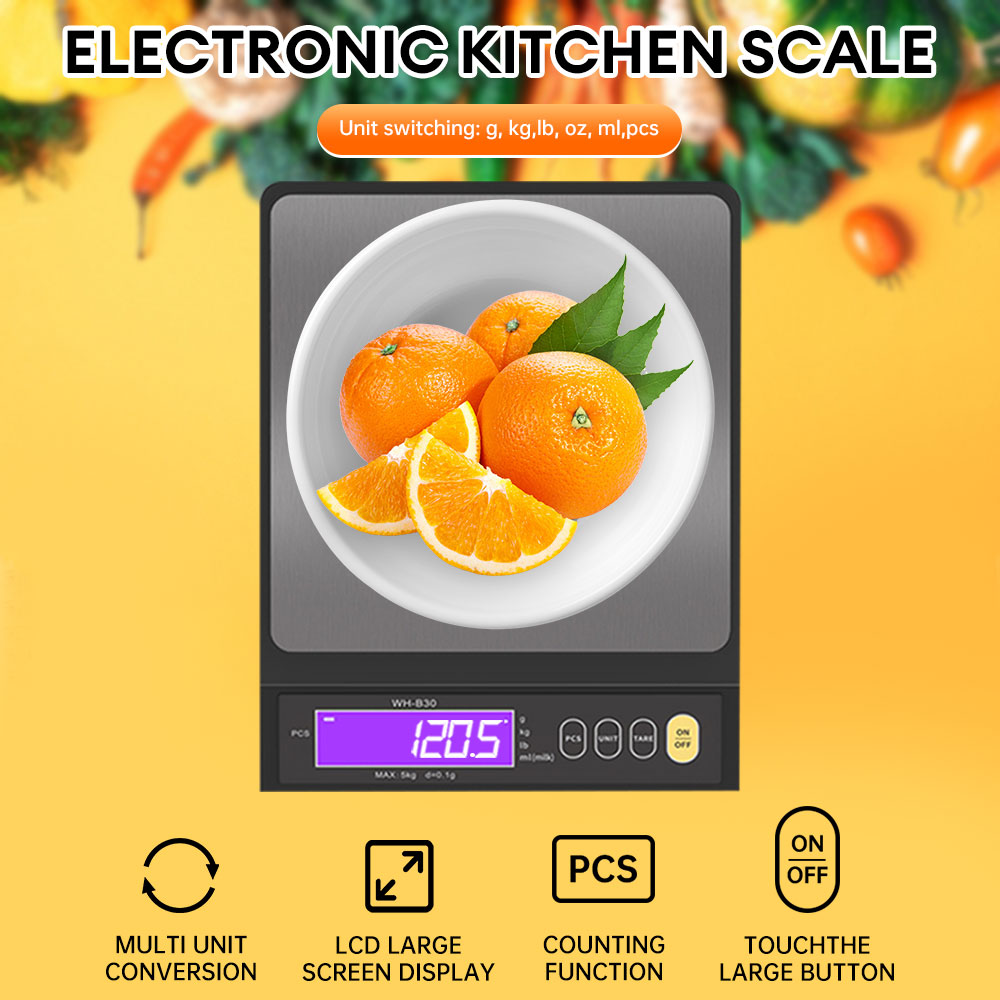 5/10kg digital electronic kitchen scale, LCD display, fully waterproof ...