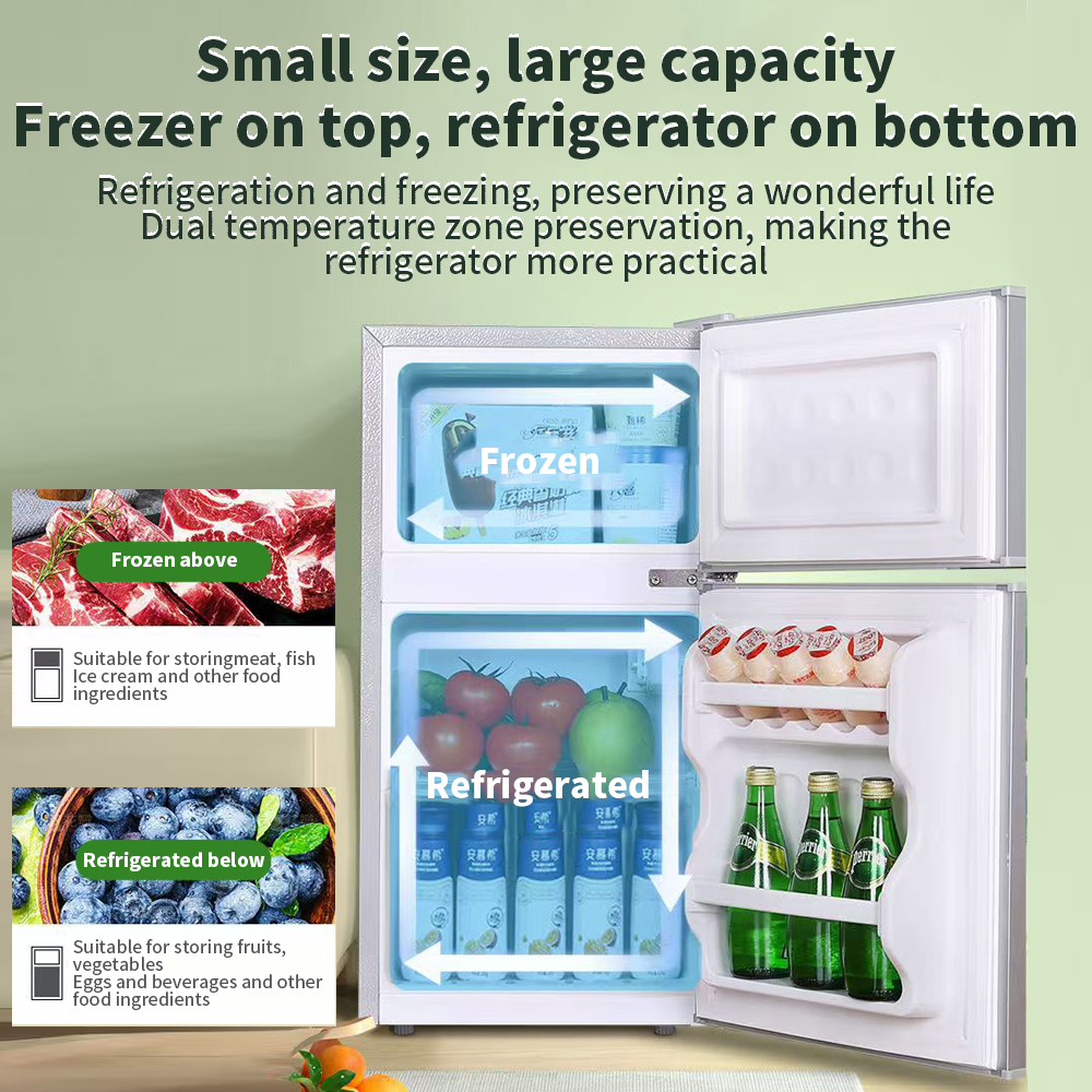 HOMEFUN Mini Refrigerator With Freezer 158L For Room Frost Fridge Save ...
