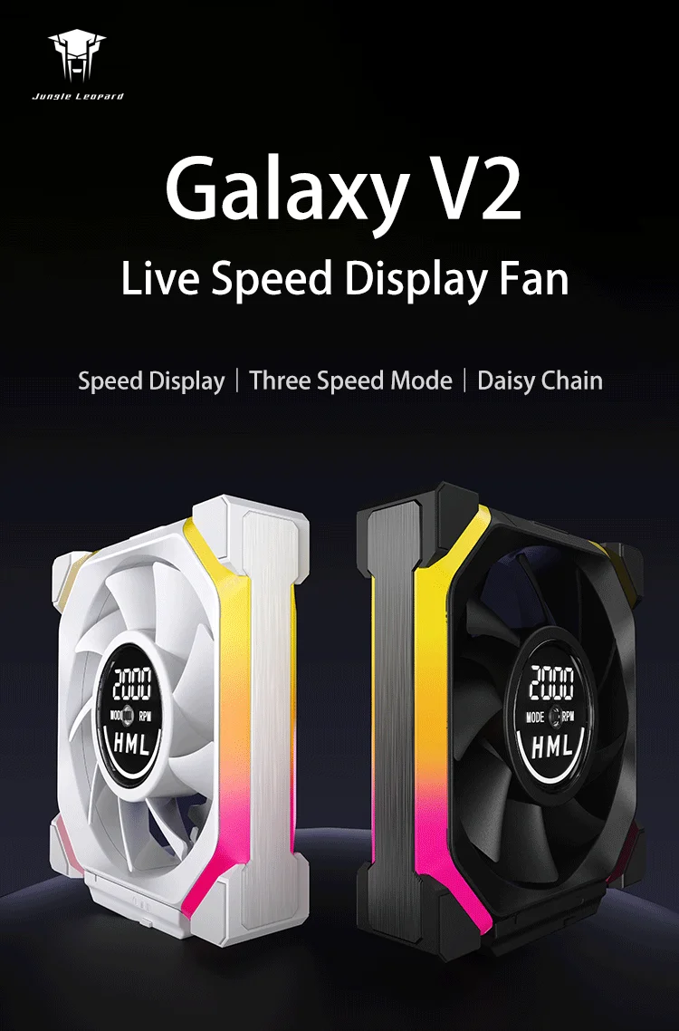 Jungle Leopard Galaxy V2 Digital Block 3 Fan Cooler Kit - Speed Display ...