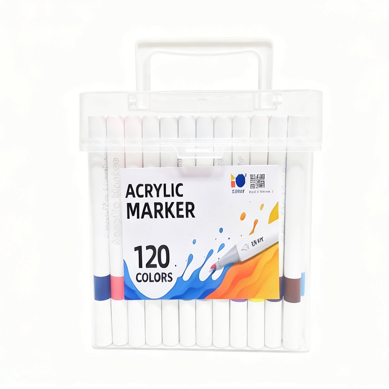 ENMY 120 Colors Acrylic Markers Set Large Capacity Square Box Markers ...