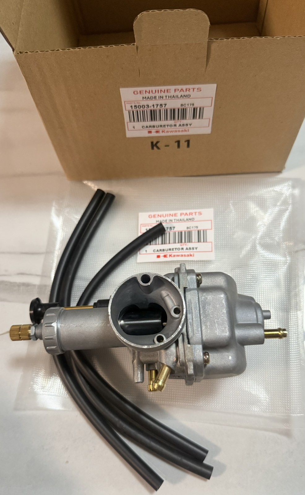 KAWASAKI BARAKO 175 CARBURETOR GENUINE PARTS 15003-1757 LJME PARTS ...