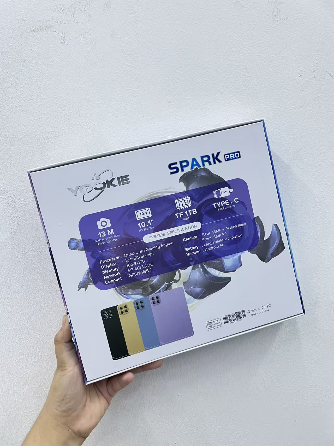 5G Android Tablet 10-inch SPARK PRO Android 14 16GB+1TB 6000mAh Dual ...