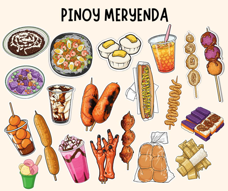 50pcs/Set Cute Pinoy Meryenda Sticker , Fan art Sticker - Waterproof ...