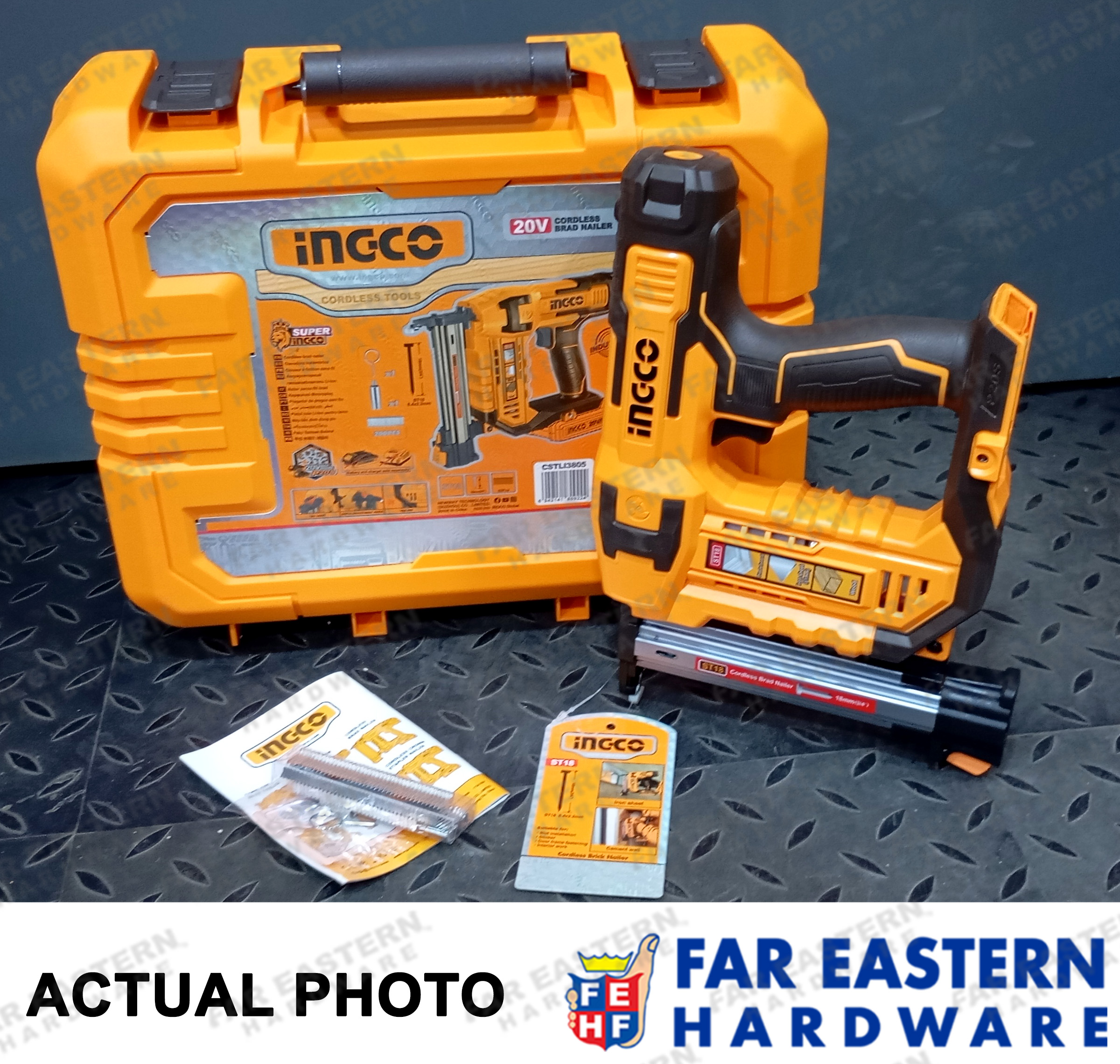 INGCO Cordless Brad Nailer Nail ST18 20V BARETOOL CSTLI3805 INPTCL ...