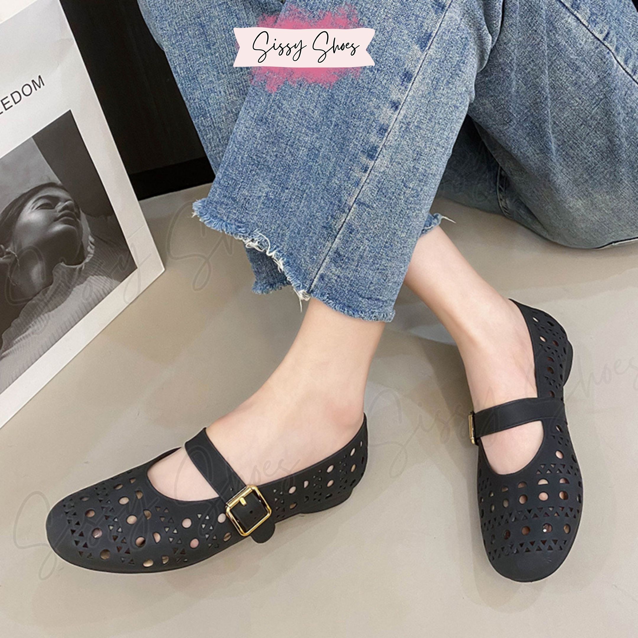 Sissy Shoes Store New Comportable Perforated Design Doll Shoes ...