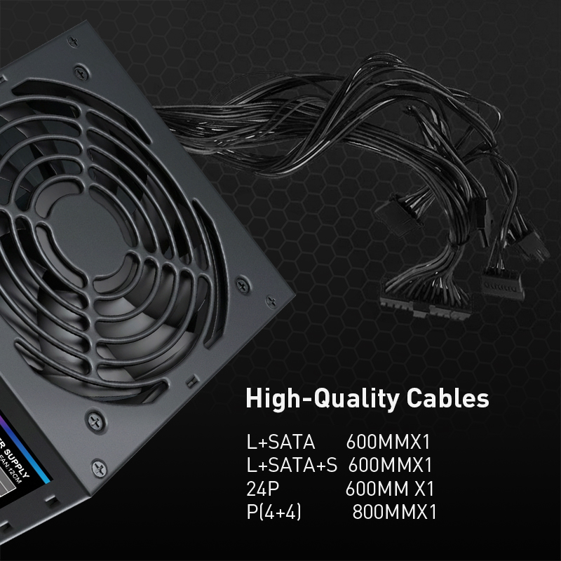 Esgaming Computer ATX 750W Power Supply Full Modular PSU For Desktop PC ...