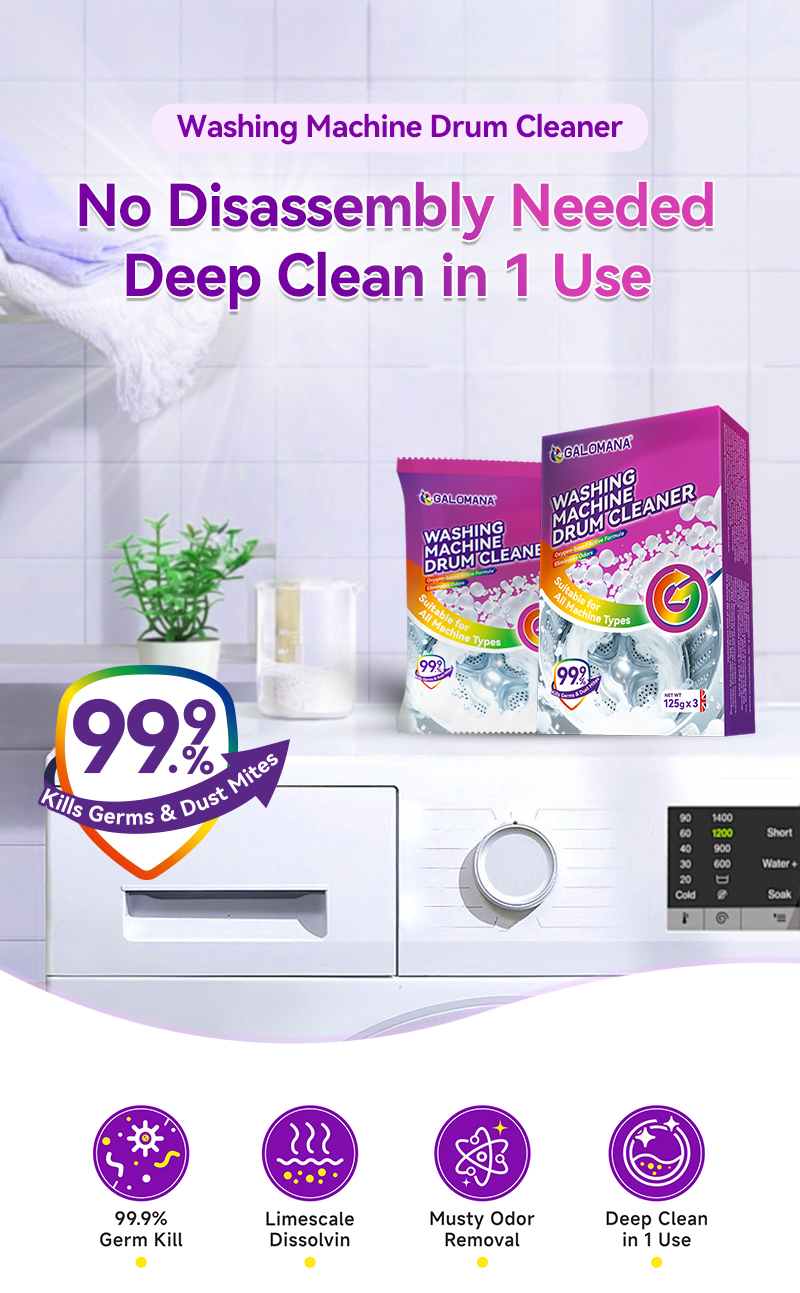Washing Machine Drum Cleaner Powder Deep Cleaning - 99.9% Sterilization ...