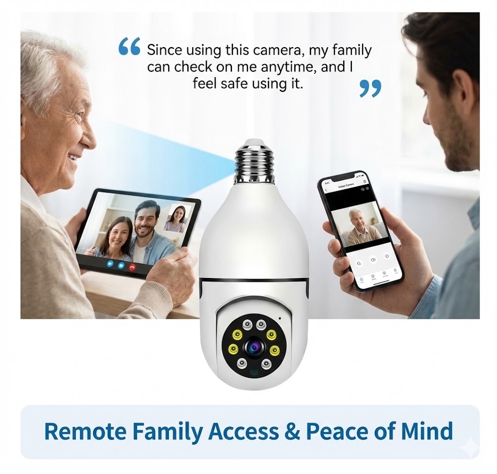 V380Pro BULB 2.4G/5G PTZ Camera Auto Tracking Night Vision 1080p ...