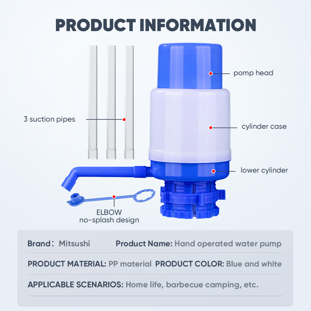 Mitsushi Hand Press Water Pump Portable Water Pump without Power for ...