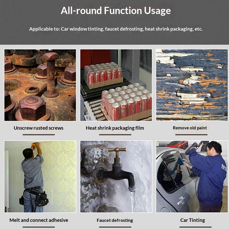 Adjustable Industrial Heat Hot Air Electric Heat Gun Baril ng Mainit na ...