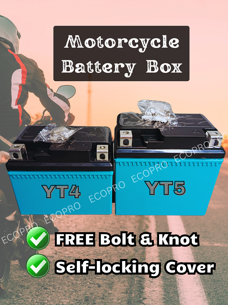 Motorcycle Battery Box YTX4 4L YTX5 5L 12N5 5L Black Color | Shopee ...