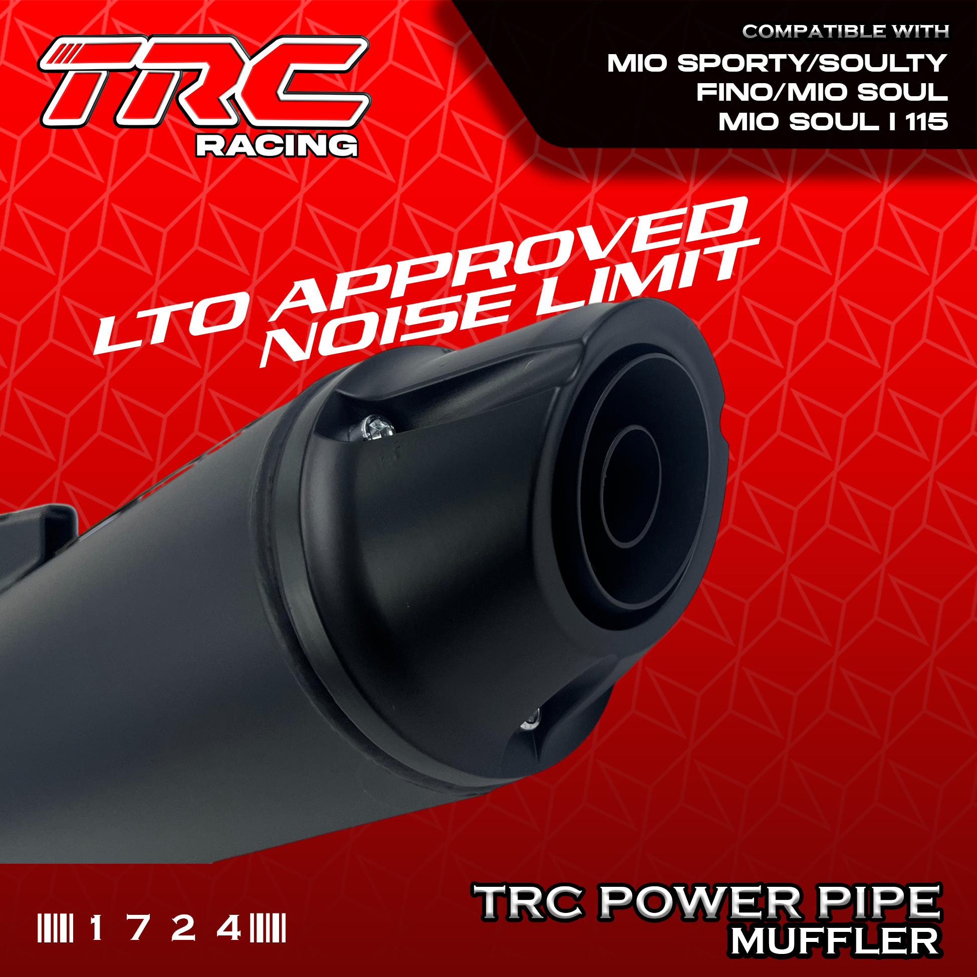 TRC Racing Power Pipe Mio Sporty Mio 1 Amore Fino Muffler Exhaust with ...