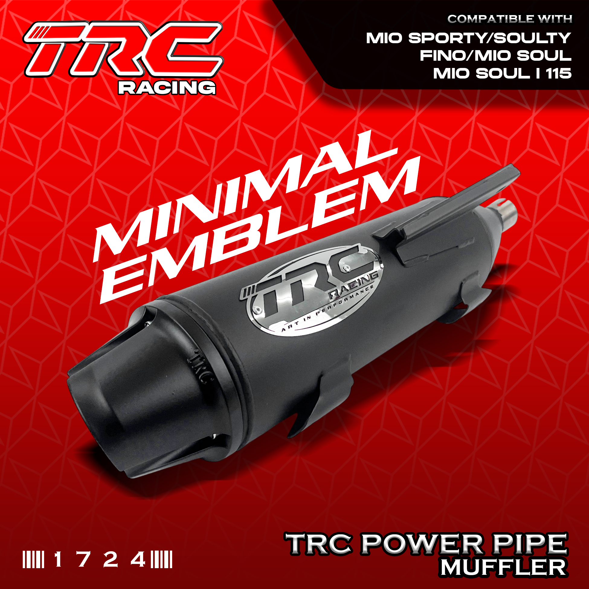 TRC Racing Power Pipe Mio Sporty Mio 1 Amore Fino Muffler Exhaust with ...