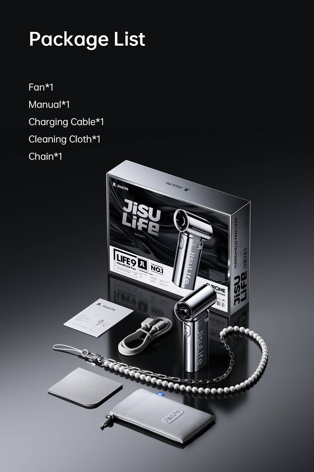 [Christmas Gift] JiSULlFE Handheld Fan Life9 Mini Fan Rechargable ...