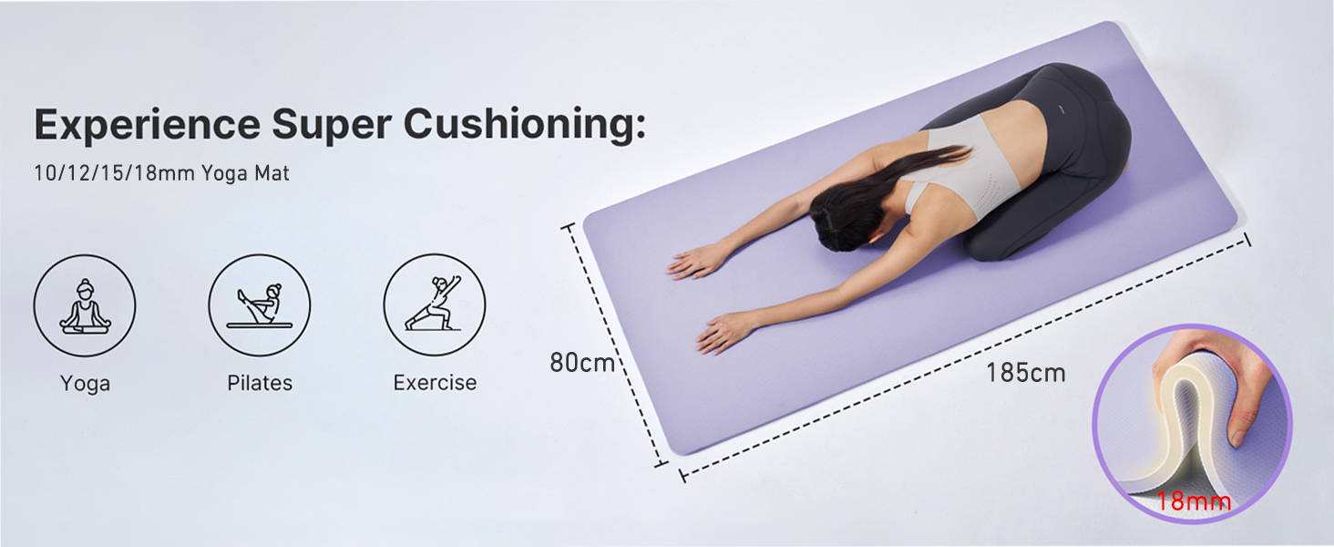 15MM Yoga Mat Non Slip Yoga Gift Thick NBR Material Soft Comfortable ...